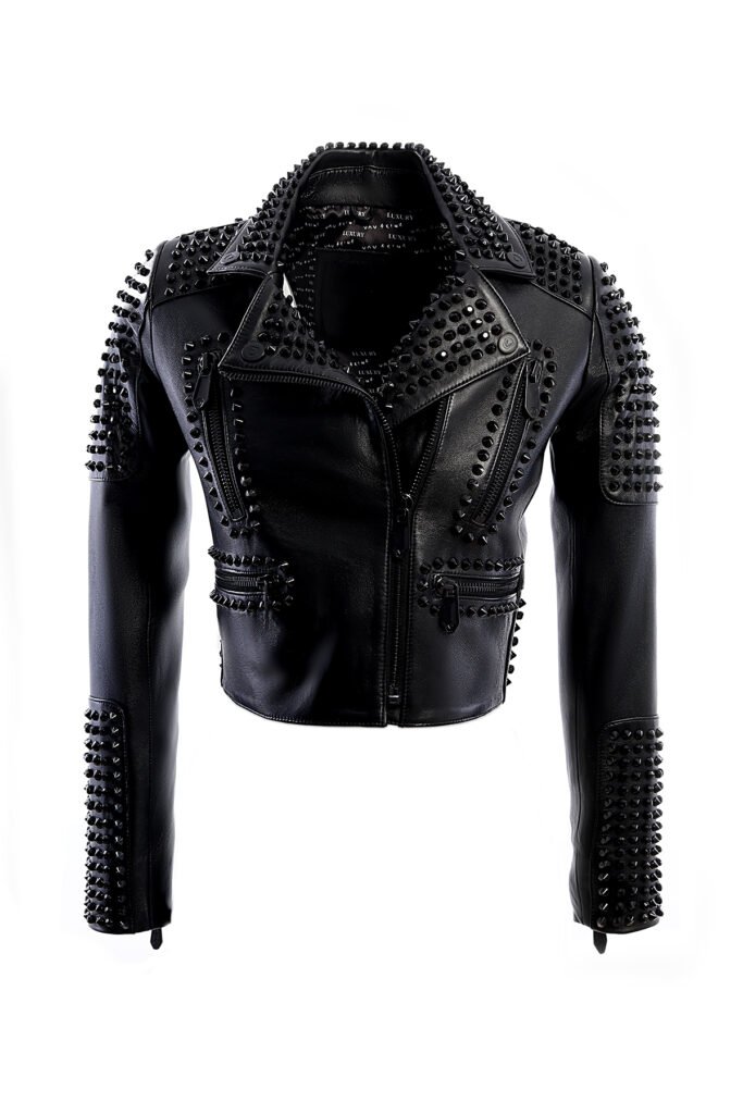 Spiked Leather Jacket - Vavskins