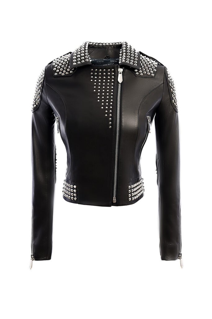 Spiked Leather Jacket - Vavskins